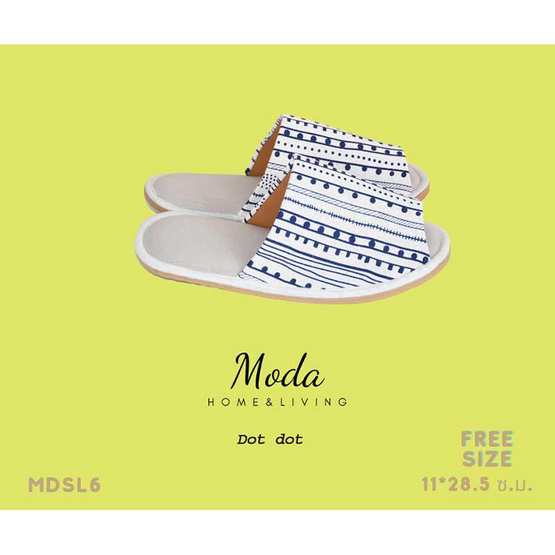 Moda รองเท้าสลิปเปอร์ Dot dot น้ำเงิน ขนาด 28 cm. | AllOnline