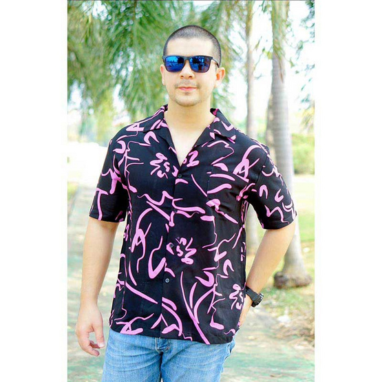 CHALEE เสื้อฮาวายลายเส้น | AllOnline