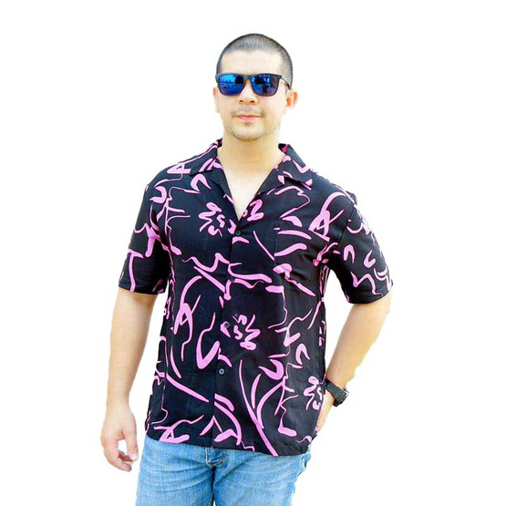CHALEE เสื้อฮาวายลายเส้น | AllOnline