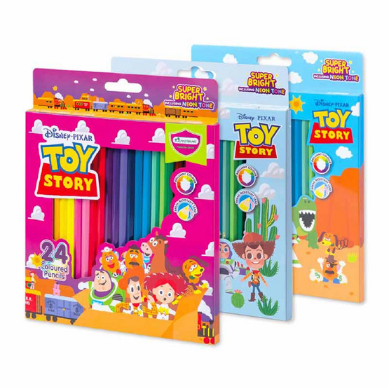 Master Art ดินสอสีแท่งยาว 24 สี Super Bright คละลาย Toy Story | AllOnline