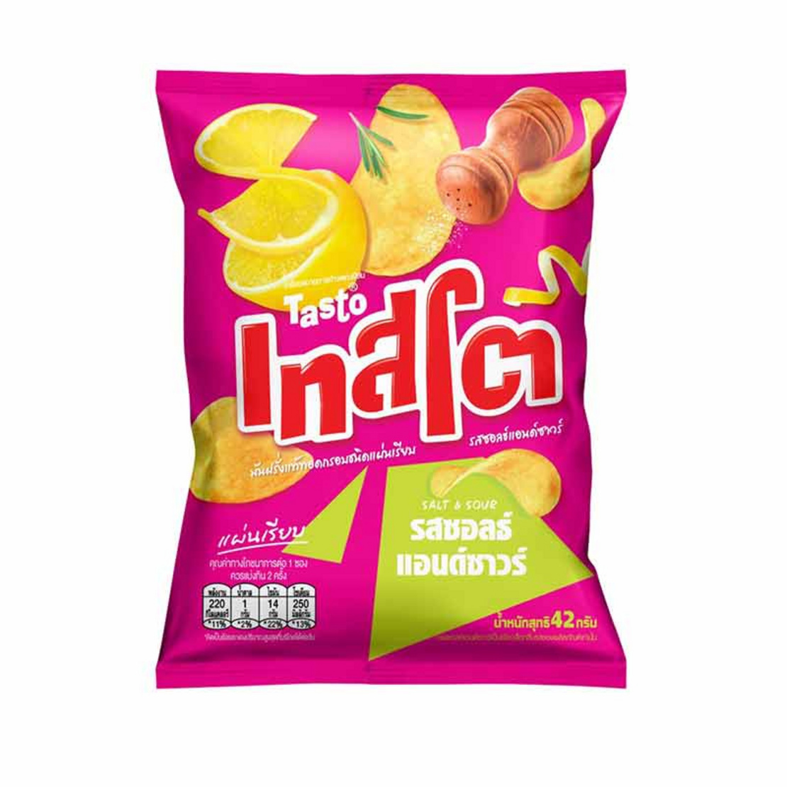 เทสโตแผ่นเรียบ รสซอลธ์แอนด์ซาวร์ 42 กรัม | AllOnline