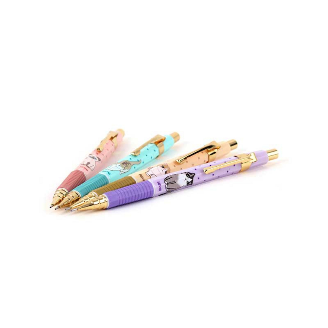 JAVA ดินสอกด Naong 0.5mm. ด้ามลายน้องแมว Siamese สี Pitch | AllOnline