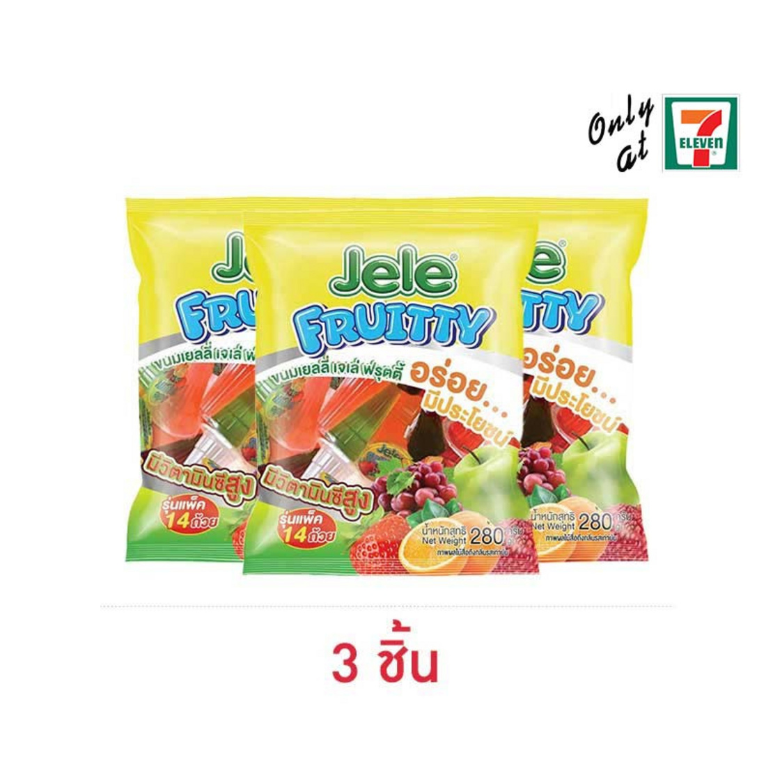 เจเล่ ฟรุตตี้ เยลลี่ กลิ่นผลไม้ต่างๆ 280 กรัม | AllOnline