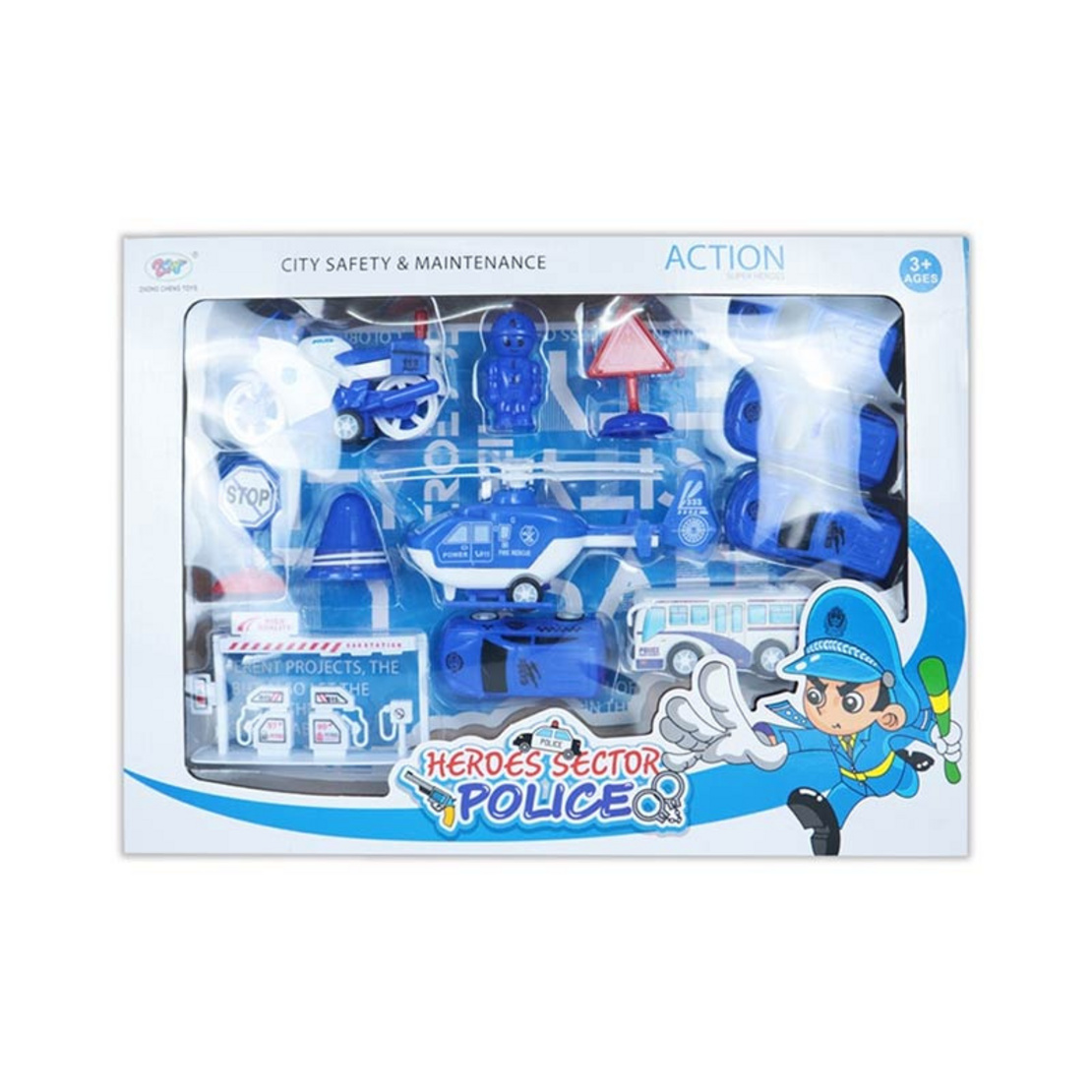 Rsiam Toys เซ็ตรถตำรวจพร้อมอุปกรณ์ช่วยเหลือ JKL03B (1 ชุด) | AllOnline