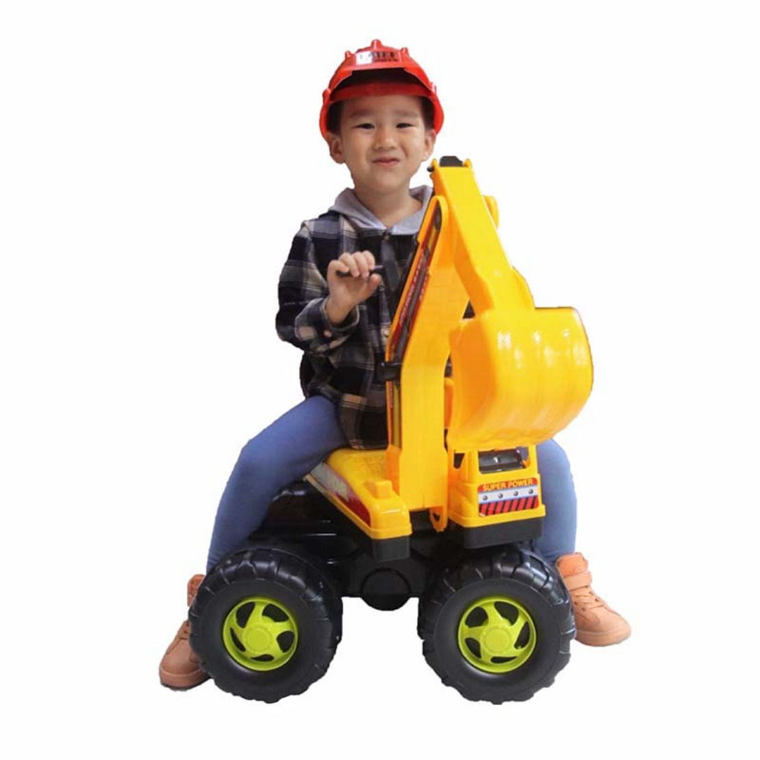 SR TOY รถแม็คโครเด็กนั่ง + หมวก 234 คละสี | AllOnline