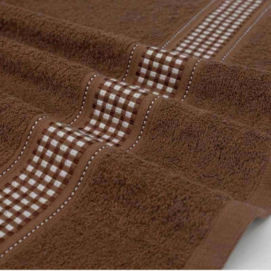 Frolina ผ้าขนหนูเช็ดผม ขนาด 15x30 นิ้ว Set 2 ผืน รุ่น Tartan สีน้ำตาล ...