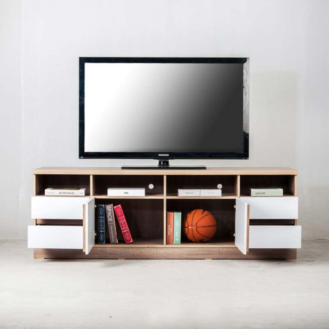 NARN-NARN ตู้วางทีวี ชั้นวางทีวี ขนาด 180 ซม. วางทีวี 80 นิ้วได้ รุ่น ...