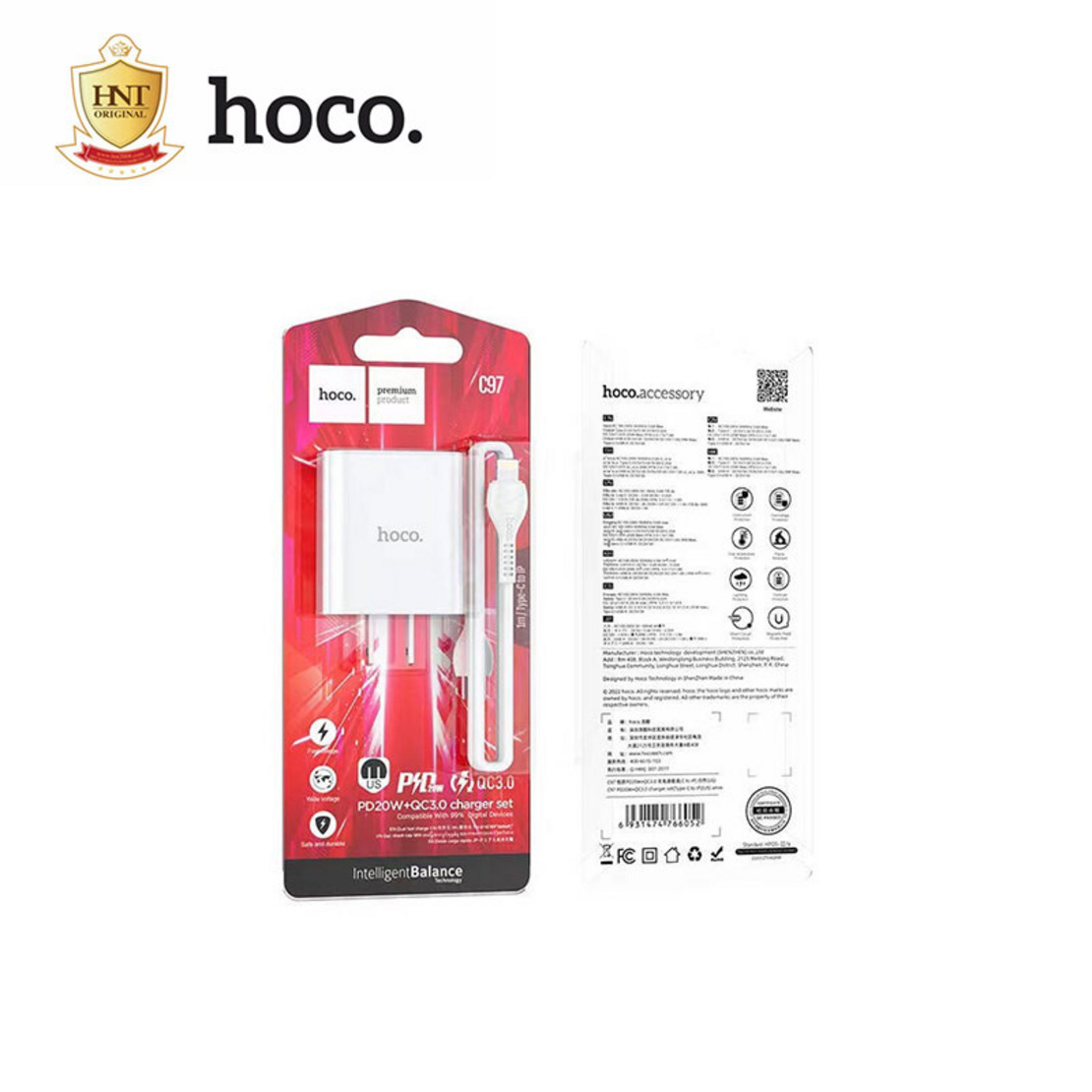 Hoco หัวชาร์จ รุ่น C97 Lightning | AllOnline