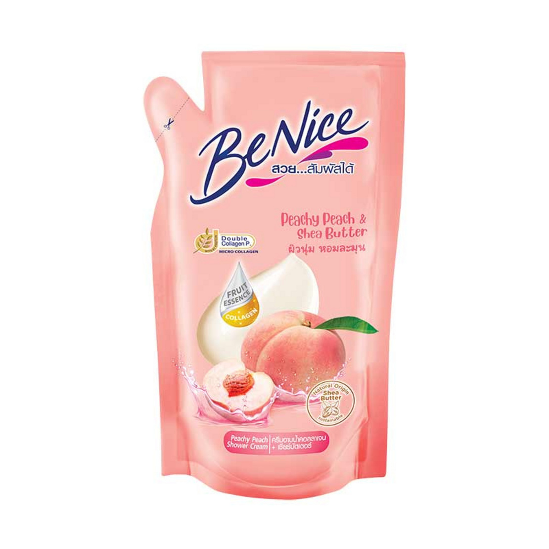 บีไนซ์ ชาวเวอร์ครีม พีชชี่ พีช & เชียร์ บัตเตอร์ รีฟิล 400 มล. | AllOnline