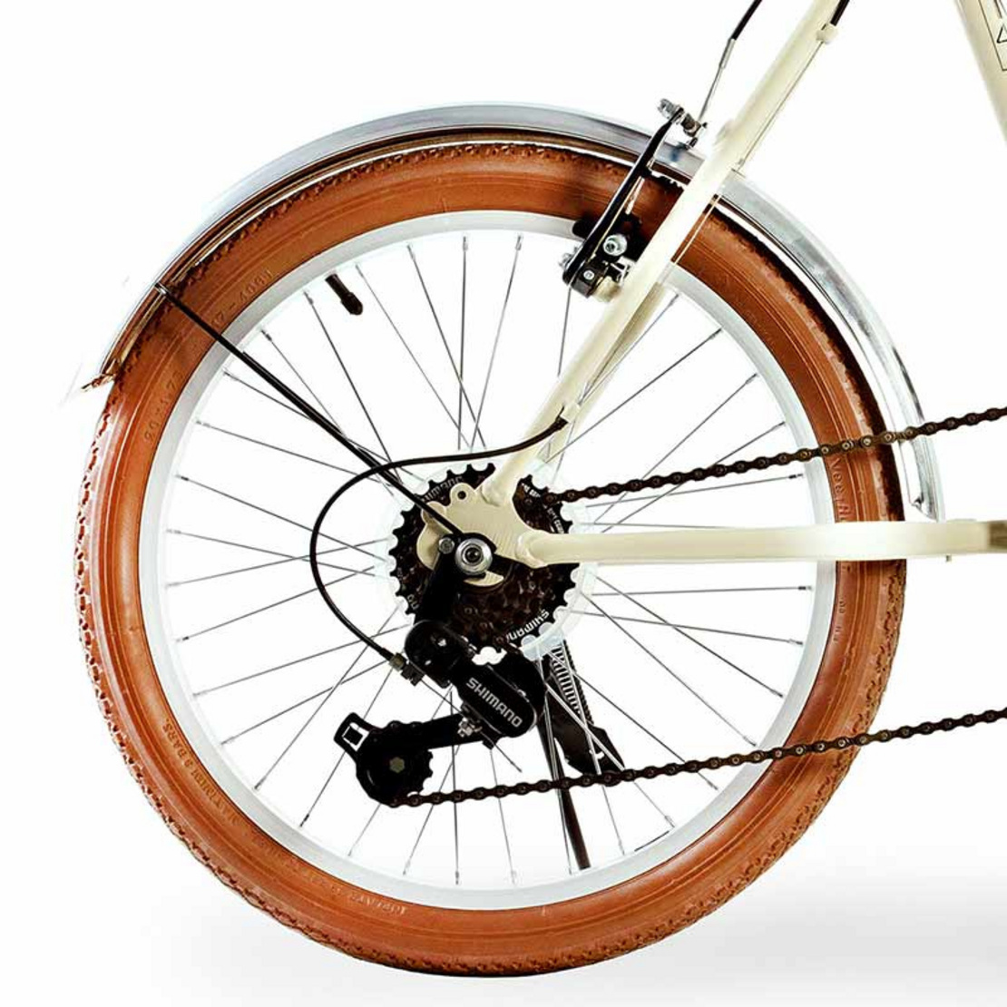 Turbo Bicycle จักรยาน รุ่น 20 นิ้ว เมโทร สีครีม | AllOnline