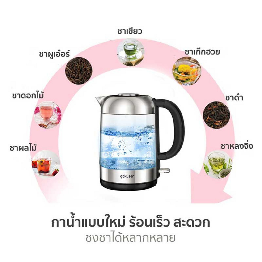 Gokusen กาต้มน้ำไฟฟ้า รุ่น GK-170 | AllOnline