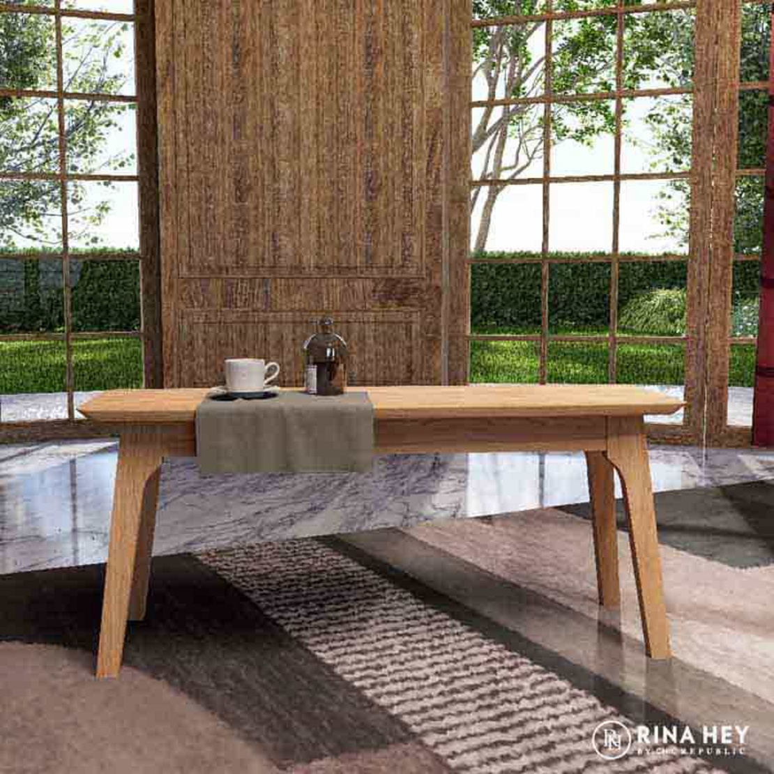 Rina Hey ม้านั่ง HOPPER/100 สีไม้ธรรมชาติ | AllOnline