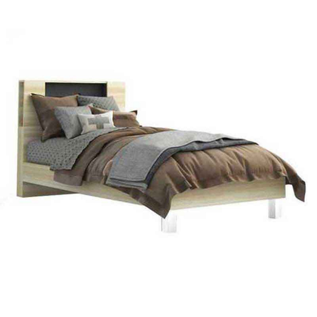 Rina Hey เตียง GLASTON น้ำตาลอ่อน/เทา | AllOnline