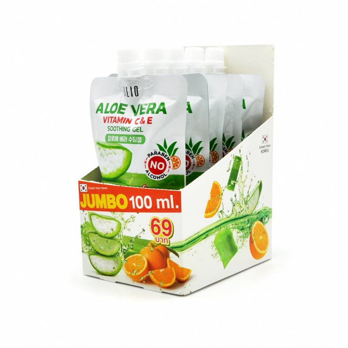 LALIO ซูทติ้งเจล ALOE VERA VITAMIN C AND E SOOTHING GEL 100มล.(แพ็ก 5 ...