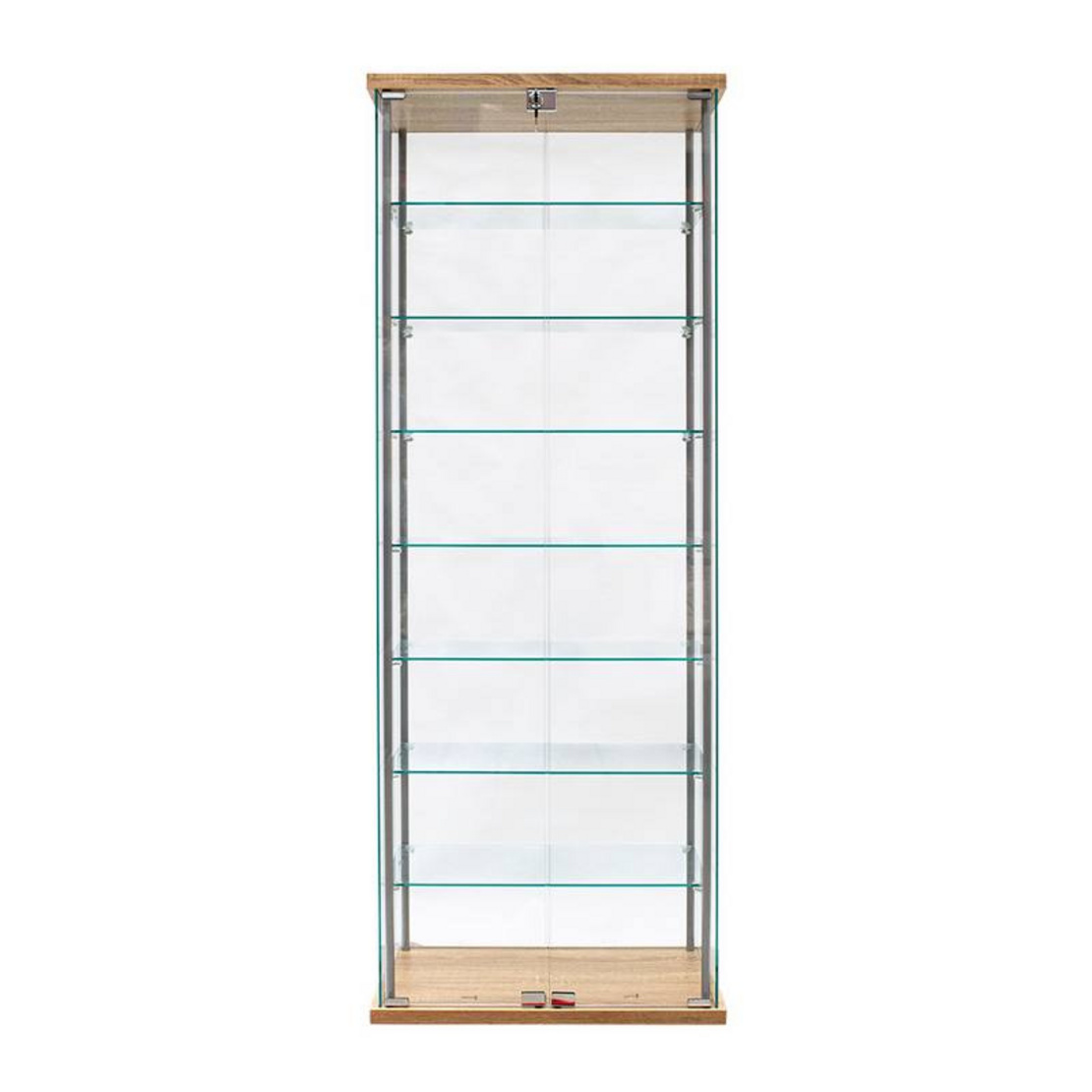 Rina Hey ตู้โชว์กระจก 8 ชั้นพร้อมกุญแจล็อก SHOW/60 ไม้ธรรมชาติ | AllOnline