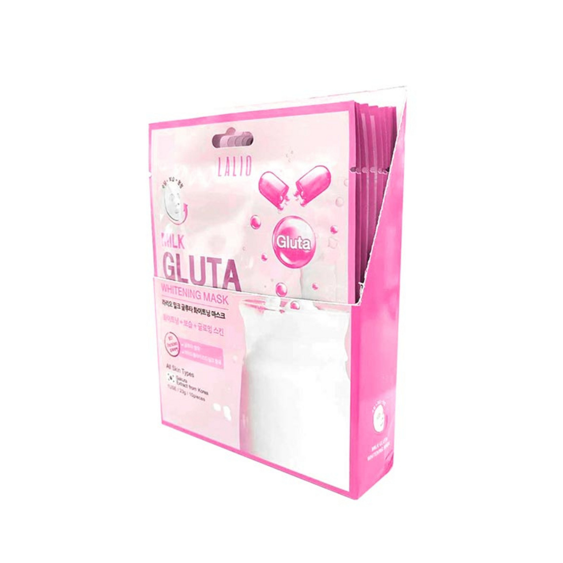 LALIO แผ่นมาส์กหน้า Milk Gluta Whitening Mask 23 กรัม (แพ็ก 10 ชิ้น ...