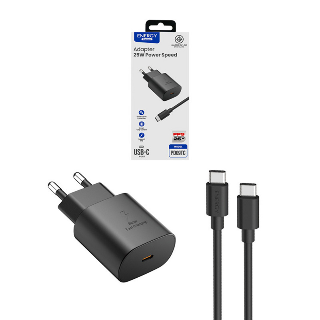 Energy Premium ชุดชาร์จ Type C to C PD09-TC | AllOnline
