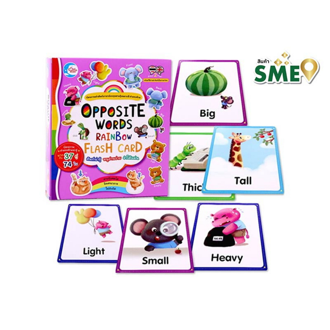 OPPOSITE WORDS RAINBOW FLASH CARD | AllOnline