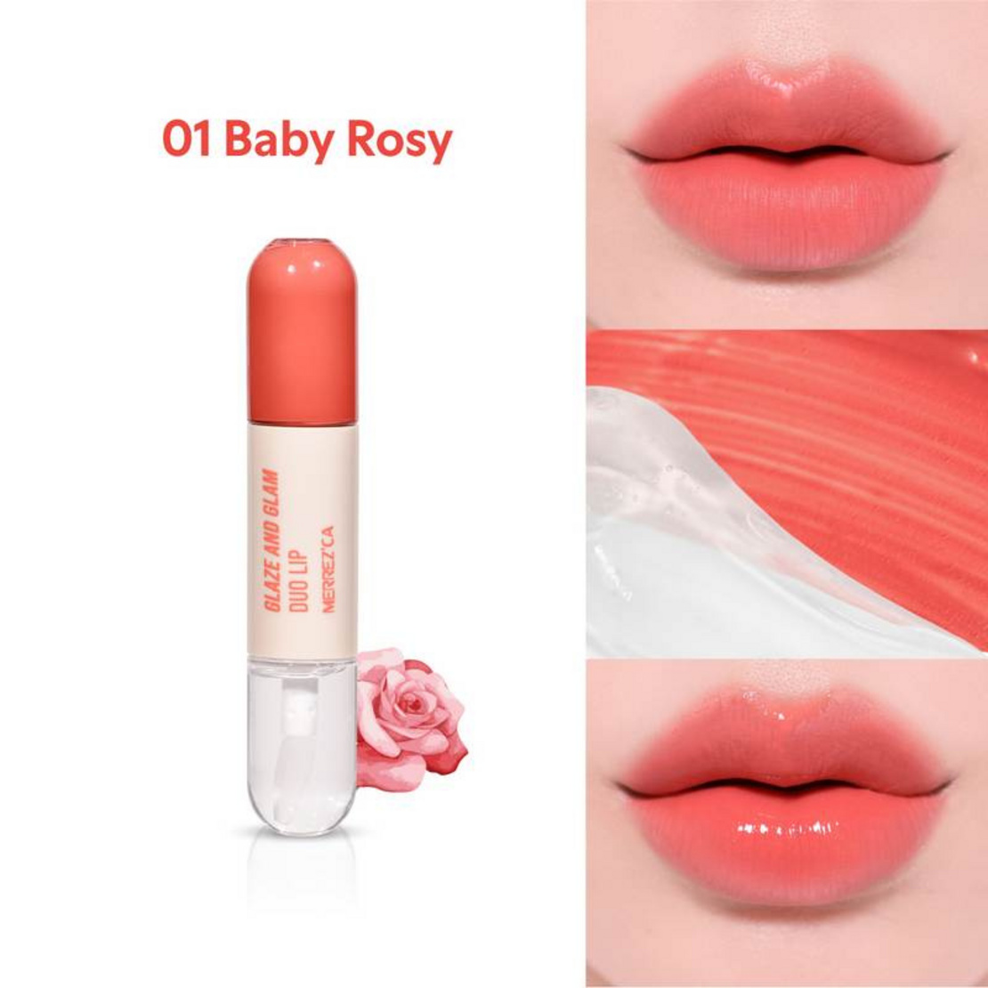 Merrezca ลิปทินท์ Glaze & Glam Duo Lip 4 มล. | AllOnline