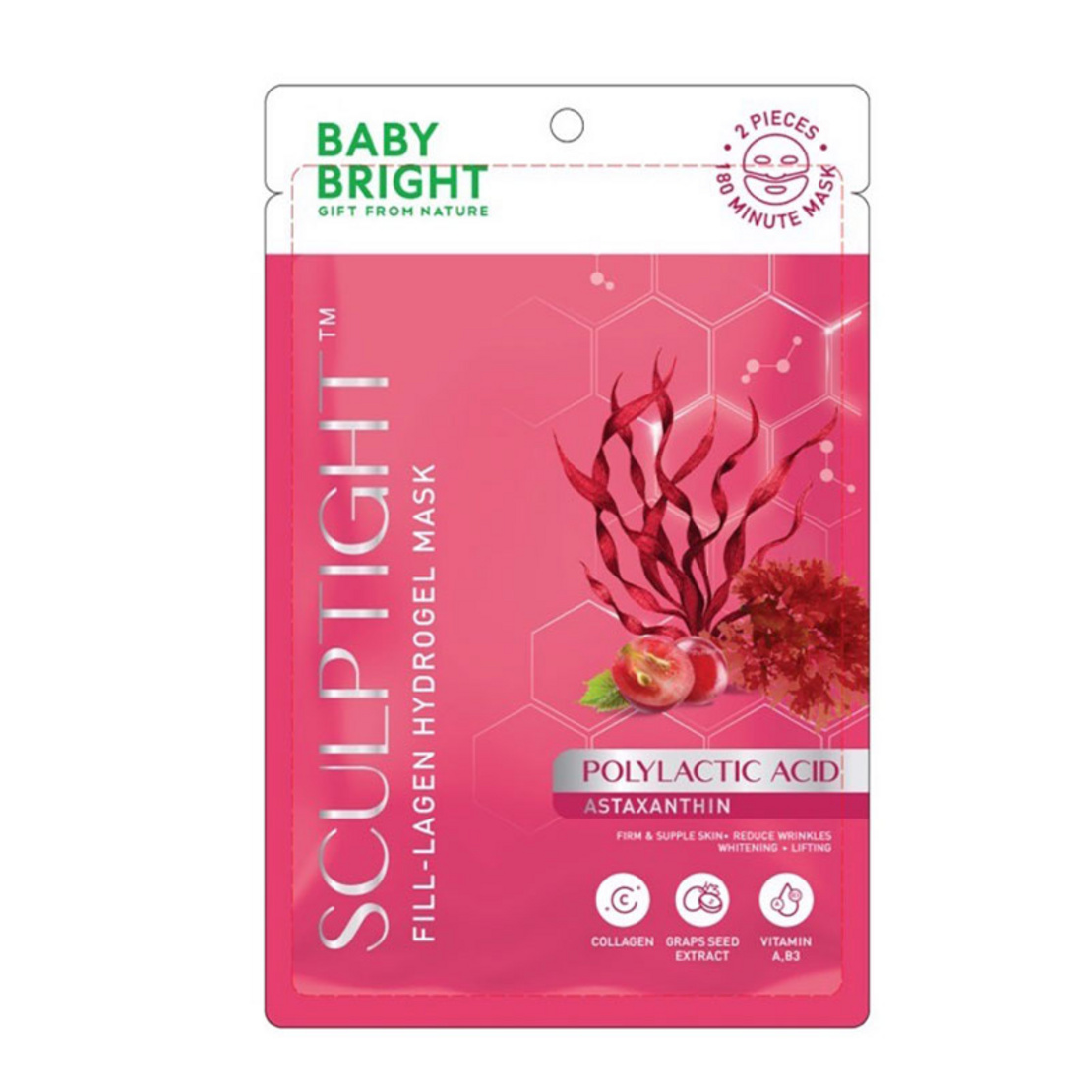 Baby Bright แผ่นมาส์กหน้า Sculptight Fill-Lagen Hydrogel Mask 20 กรัม ...