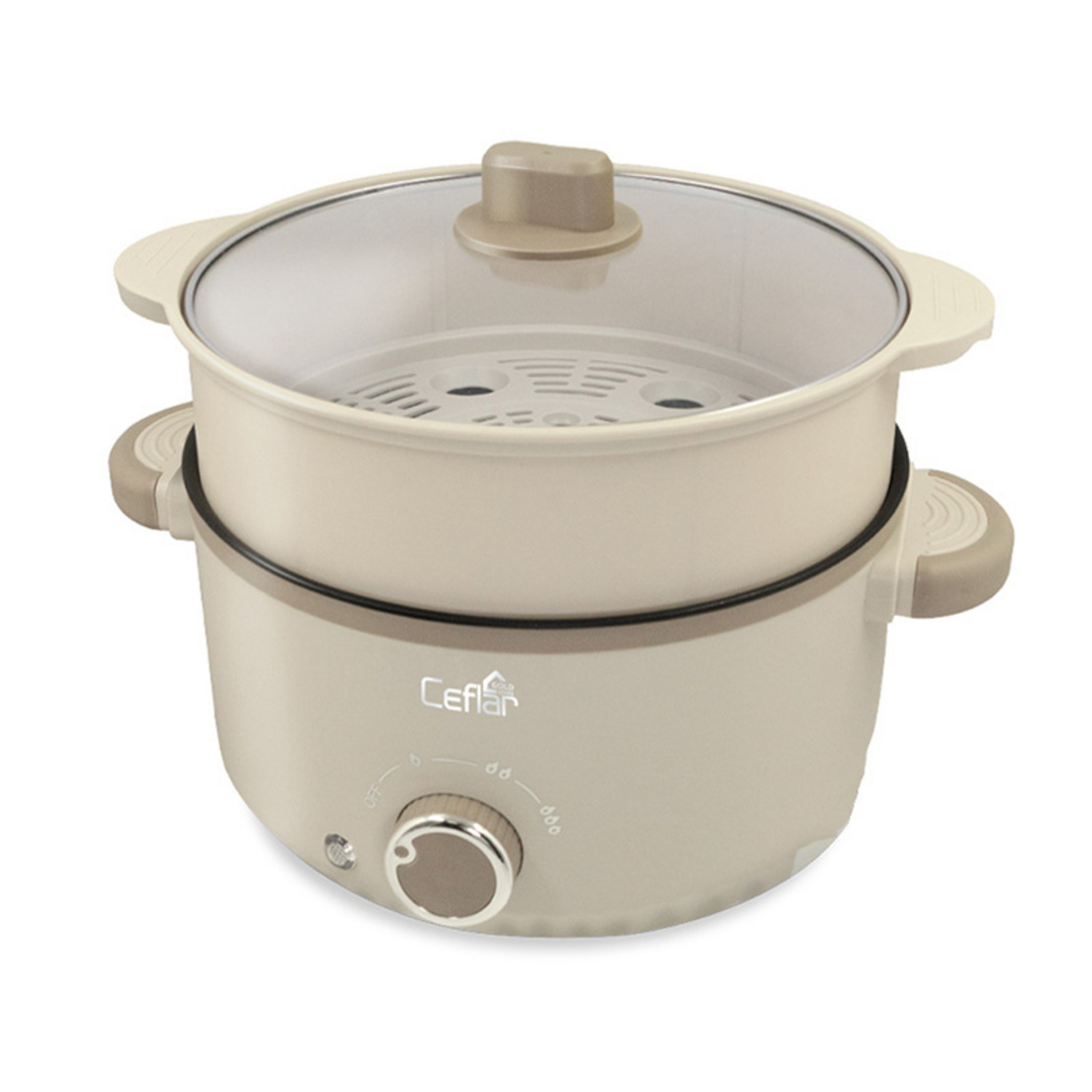 Ceflar หม้อไฟฟ้าอเนกประสงค์ CG-09 4 ลิตร สีเบจ | AllOnline