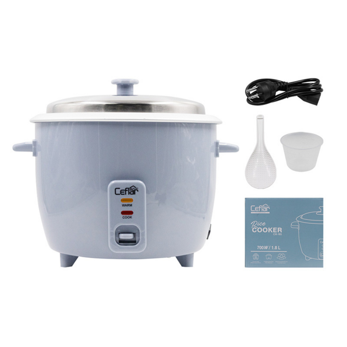 Ceflar หม้อหุงข้าวไฟฟ้า 1.8 ลิตร รุ่น CR-185 | AllOnline